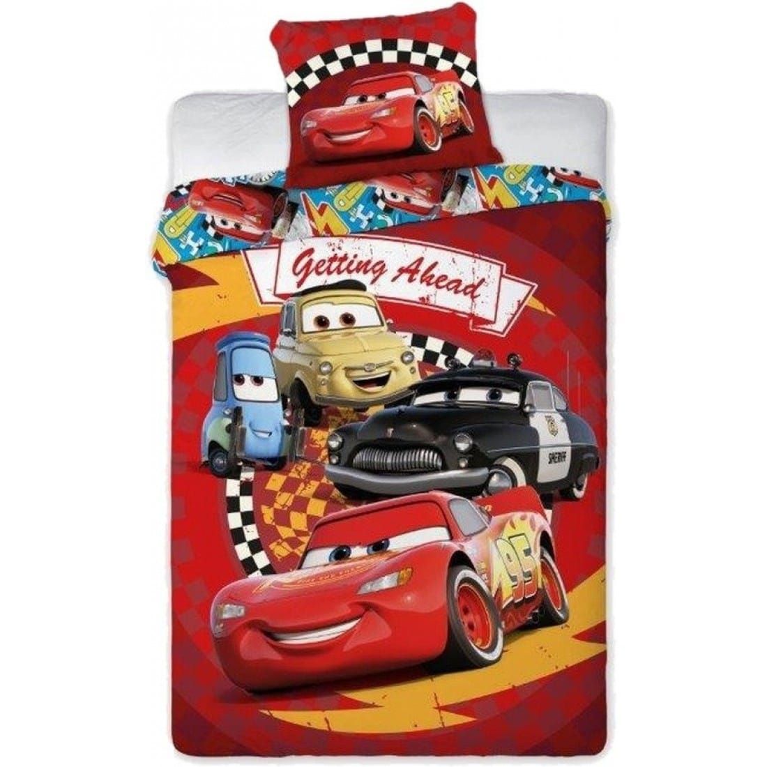 Posteljina za decu Cars Getting Ahead 160x200+70x80cm 9612 Golden market - Beeboo